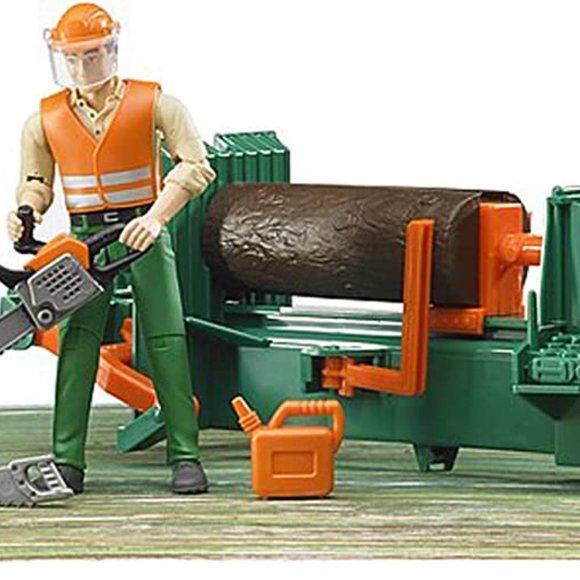 Bruder | Toys | New Bruder 6265 Bworld Log Splitting Forestry Logging ...